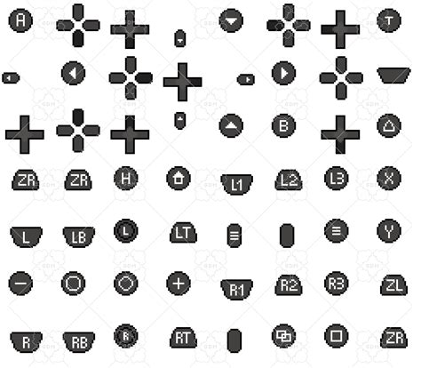 Pixel Controller Buttons Gamedev Market