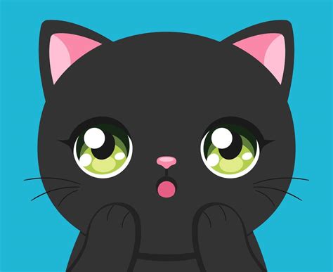 Cute Anime Black Cat