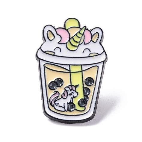 Enamel Pin 30 5x20x10 5mm Unicorn And Bubble Tea Hobbyhimmelen