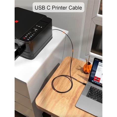Cablecreation Usb B To Usb C Printer Cable 66 Ft Usb C To Usb B