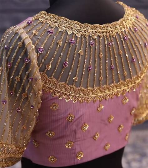 Latest Aari Work Blouse Designs Netted Blouse Designs Embroidery