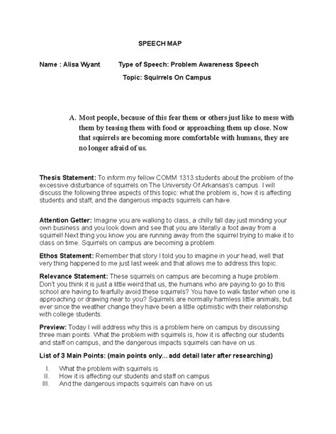 pa speech map notes from class speech map name alisa wyant type