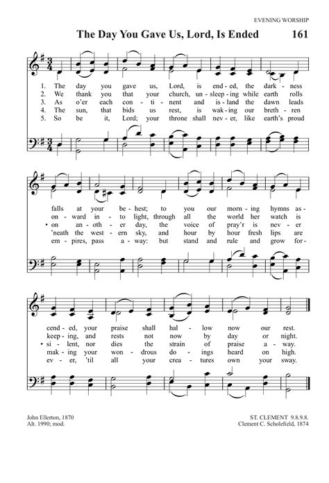 The Day Thou Gavest Lord Is Ended Hymn Lyrics And Info