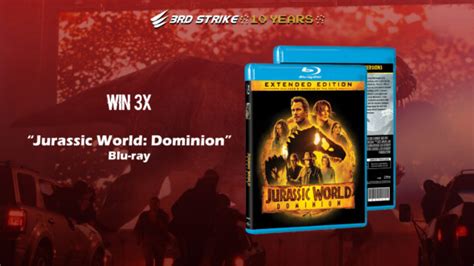 3rd Contest 3x Jurassic World Dominion Blu Ray