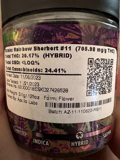 Connected Rs11 Rainbow Sherbet 11 Strain And Connected Slow Lane Strain