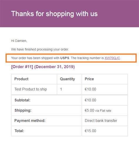 Add Tracking Info To WooCommerce Order Damien Carbery Website Development