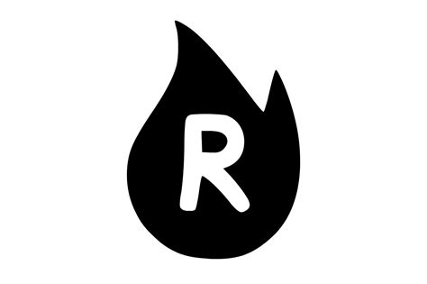 Monogram Hot Fire Flame Letter R Gráfico Por Graphicsbam Fonts · Creative Fabrica