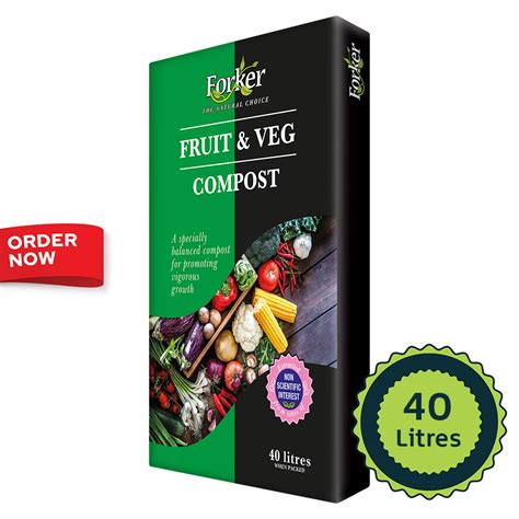 Fruit And Vegetable Compost 40 Litres Forker Garden Products