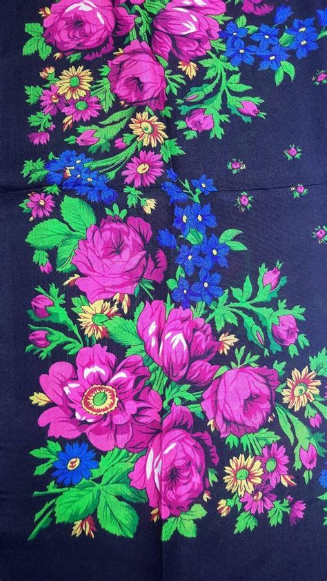 Folk Head Scarves With Delicate Floral Patterns From Lowicz Or