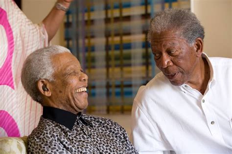 The Two Mandelas Morgan Freeman And Nelson Mandela One Of Mr