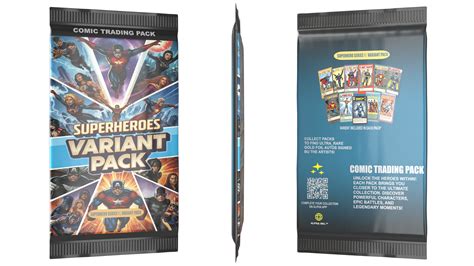Superhero Trading Card Booster Pack 3d Model Flatpyramid