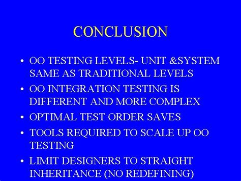 Object Oriented Testing System Testing Inheritance Integration Testing