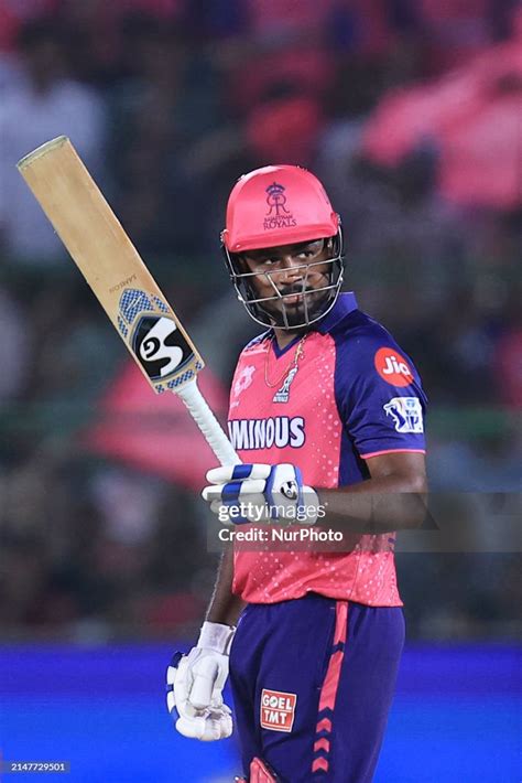 Rajasthan Royals Captain Sanju Samson Is Celebrating His News Photo