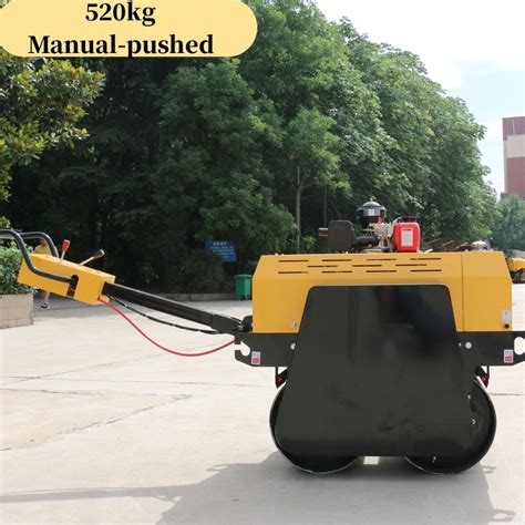 Mini Manual Pushed Hydraulic Vibration Double Drum Roadroller Compactor