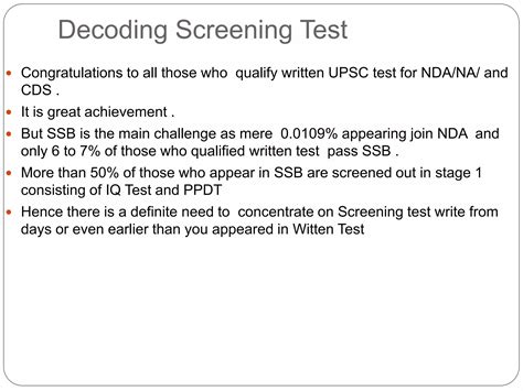Decoding Screening Test Pptx