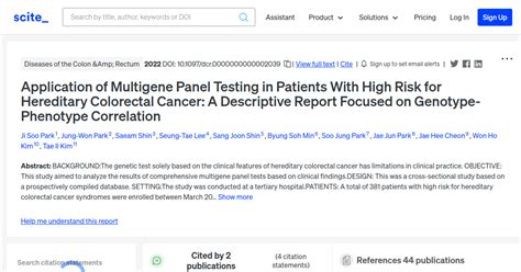 Application Of Multigene Panel Testing In Patients With High Risk For Hereditary Colorectal