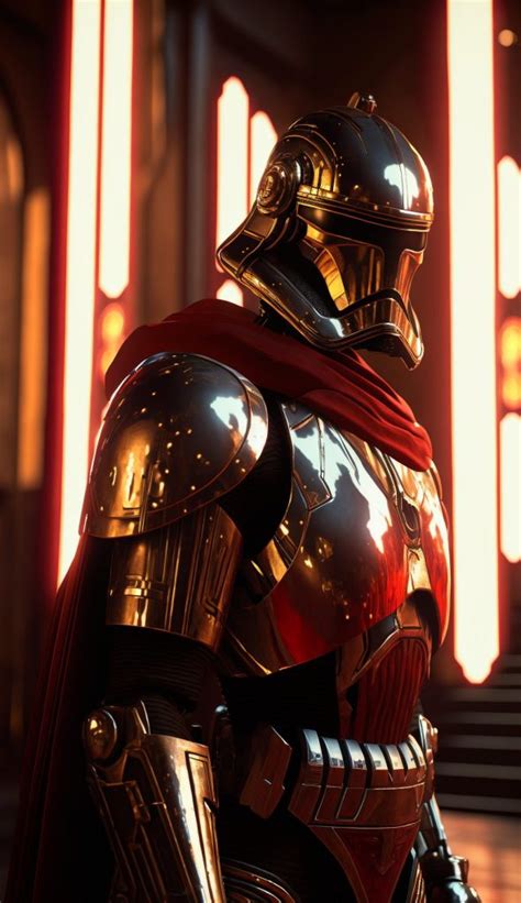 Captain Phasma Standing Inside Various Environments