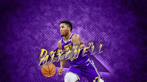 Download Utah Jazz Donovan Mitchell Cover Wallpaper