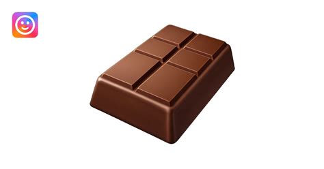 3d Emoji Style Chocolate Bar Original Shape And Color Simplified And