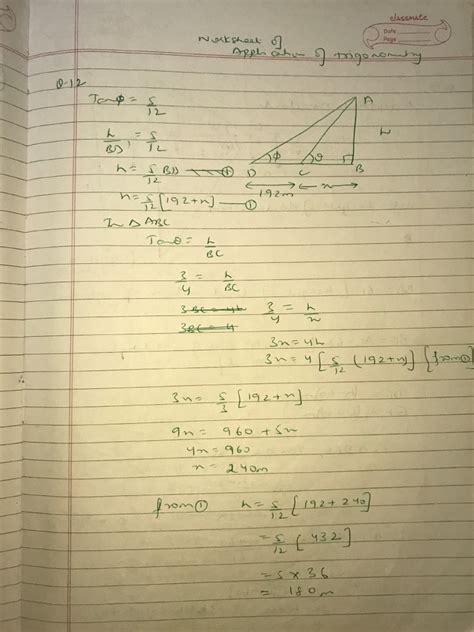 X Worksheet Of Application If Trigo Pdf