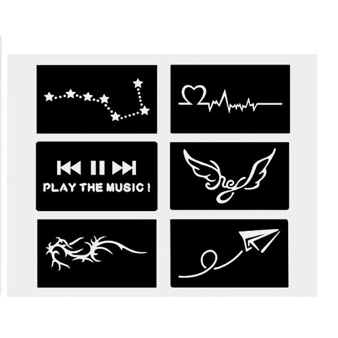 ☣️🦋🌺 KhuÔn VẼ Henna DÙng NhiỀu LẦn Khuôn Săm Vẽ Đa Dạng A4☣️🦋🌺