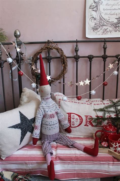 Scandinavian Christmas Dolls Textile Christmas Elves Handmade Pixie Elf Doll Ooak Nordic