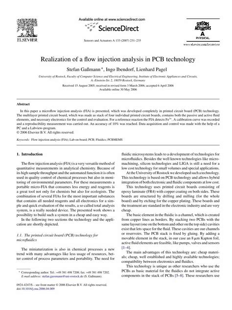 Pdf Realization Of A Flow Injection Analysis In Pcb Technology Dokumen Tips