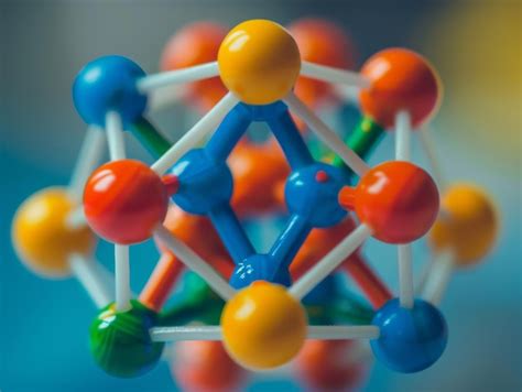 A Closeup Of An Abstract Molecular Structure Of An With Spheres