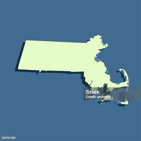 Ilustración De Mapa De Massachusetts Y Más Vectores Libres De Derechos