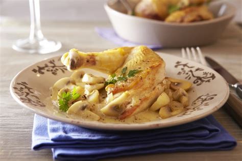 Recette Suprême De Volaille Rôti Champignons De Paris Cuisinés à La