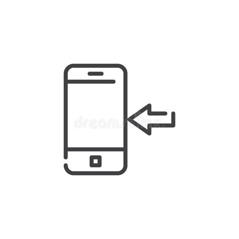 Call Line Icon Monochrome Simple Call Outlineicon For Templates Web Design And Infographics