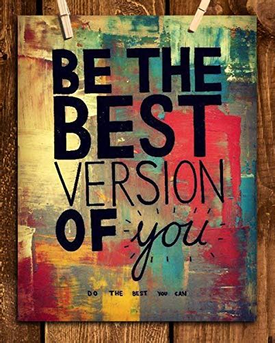 Be The Best Version Of You Inspirational Wall Art Decor Living Room