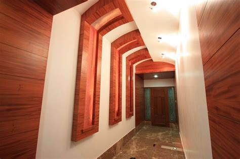 Passage Leading To Ladies Living Is Designed In Wooden Panelling And