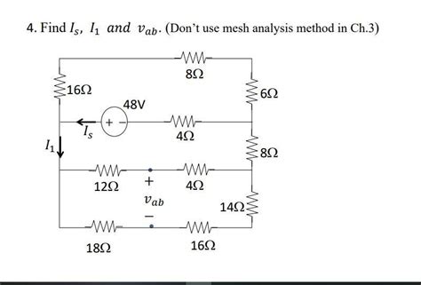 solved 4 find is l1 and vab don t use mesh analysis