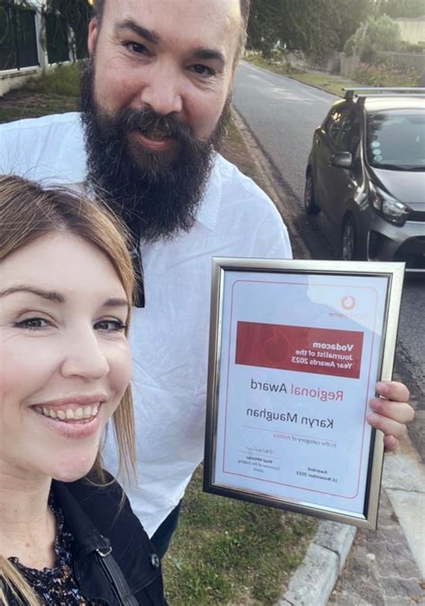 Jan Gerber And I Won A Regional Vodacom Journalist Of The Year Award In