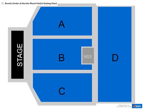 Events Center At Harrahs Resort Socal Seating Chart