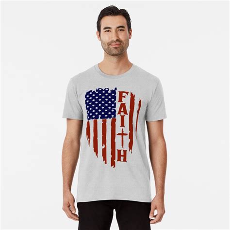 Faith American Flag With Cross Christian T Design Sticker For Sale