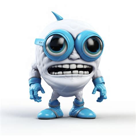 Premium Photo Adorable 3d Cyclops Cartoon Character With Blue Arms