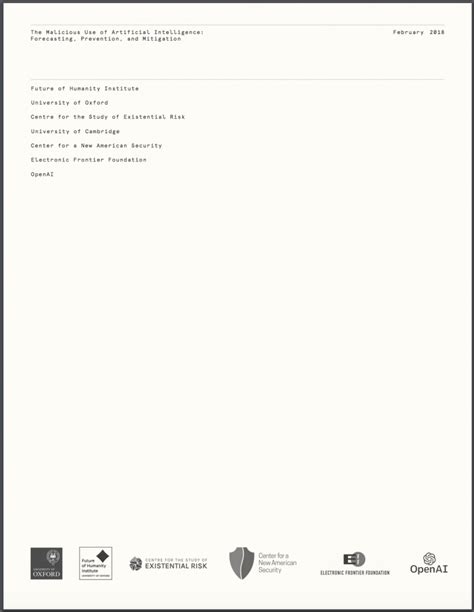The Malicious Use Of Artificial Intelligence Forecasting Prevention And Mitigation Helena