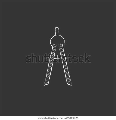 Compass Drawn Chalk Icon Stock Vector Royalty Free 405125620 Shutterstock