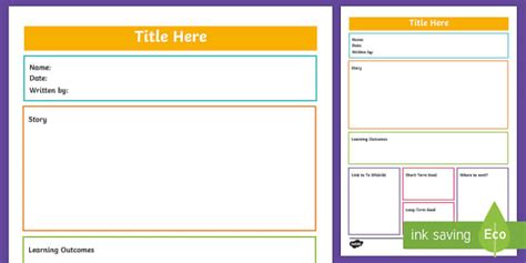 Template For Learning Stories Nz Resource