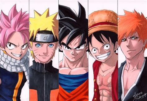 Anime Multiverse Photo Naruto Luffy Goku Natsu Ichigo