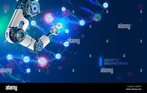 Micro Robot Edits Dna Molecule Genetic Engineering Future Concept