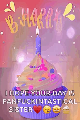 Glitter Happy Birthday Sister S