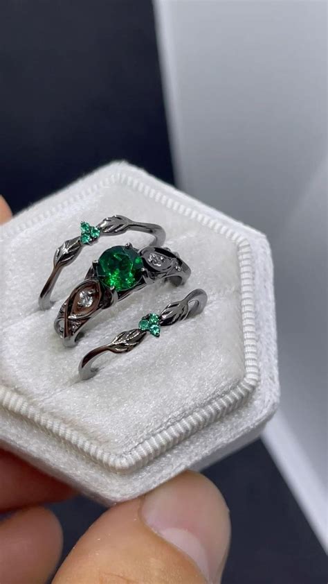 Emerald Celtic Ring Wedding Rings Engagement Celtic Emerald Ring