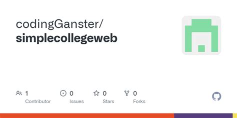 Github Codingganster Simplecollegeweb