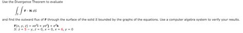 solved use the divergence theorem to evaluate ∫s∫f⋅nds and