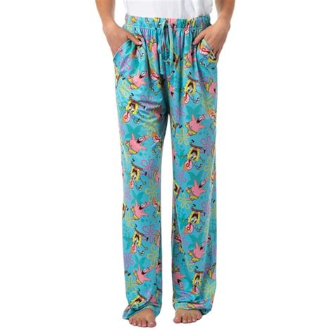 Spongebob Squarepants Womens Patrick Gary Tossed Print Sleep Pajama Pants