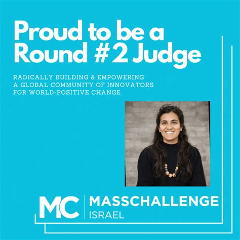 שמחה שוב השנה לשרת את קהילת החדשנות כשופטת ב Masschallenge Israel היה כיף ומענין כמו תמיד תודה