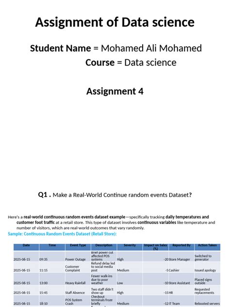 Assigment Continous Random Pdf Point Of Sale